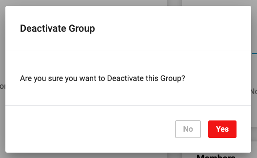 Deactivating a Group – GovernSpot