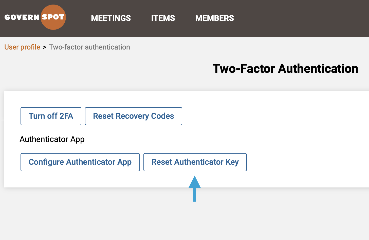 Reconfiguring or Resetting 2FA on Your User Account – GovernSpot