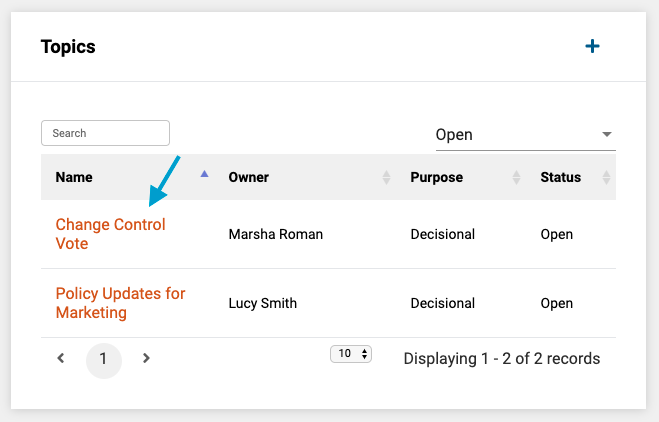 Voting on a Group Topic – GovernSpot