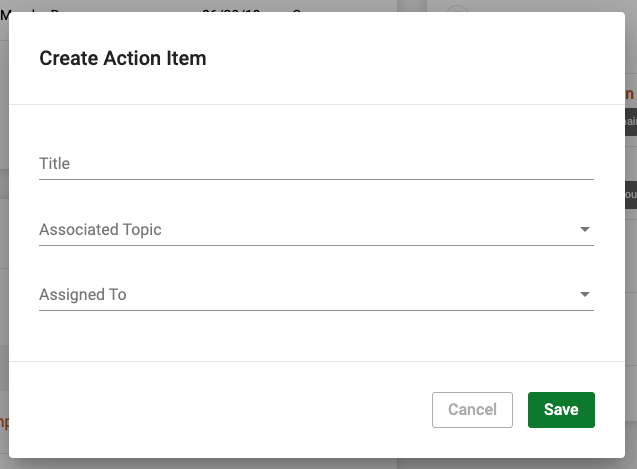 Creating an Action Item From a Group or Topic Page – GovernSpot